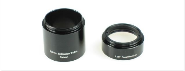 TPO 1.25" FOCAL REDUCER - 0.5X WITH 25MM EXTENSION - Accessories ...